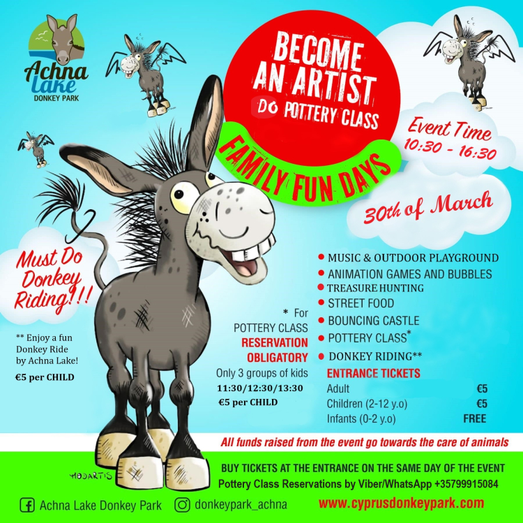 Family Fun Day at Achna Lake Donkey Park | Achna (Cyprus) Lake Park ...